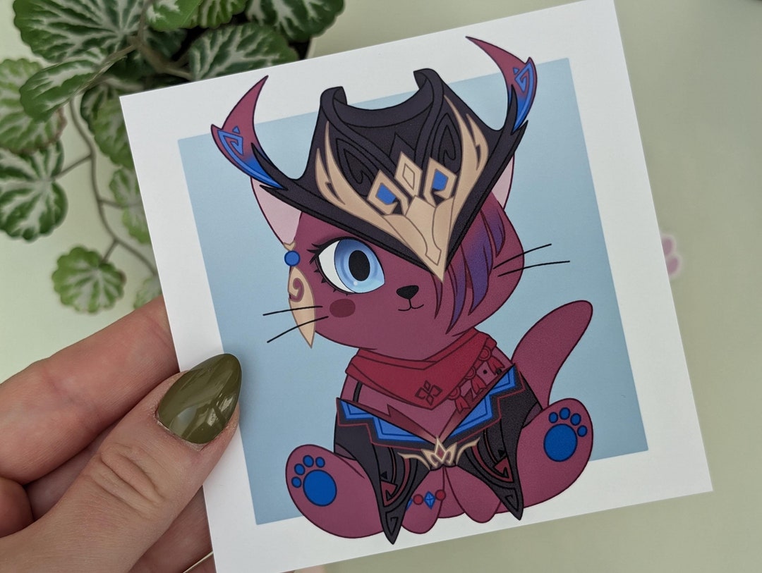 CHASCA Art Print, Genshin Impact Poster, Cute Wall Decor Card, Mini ...