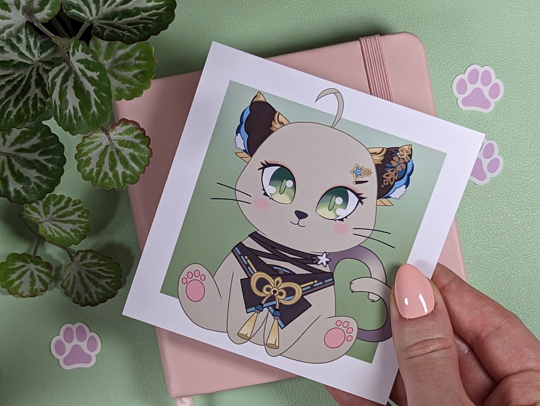 KIRARA Art Print, Genshin Impact Poster, Cute Wall Decor Card, Mini ...