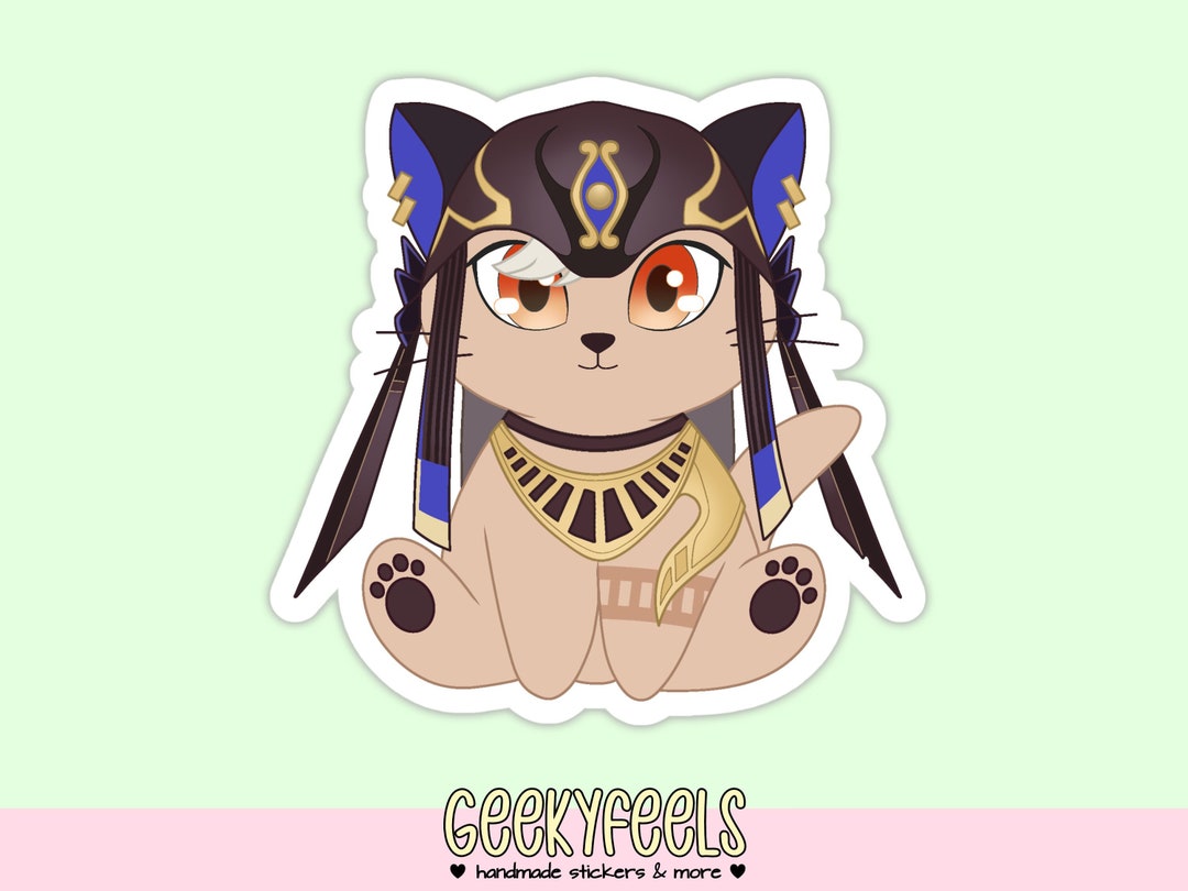 CYNO Sticker Genshin Impact Sticker Kawaii Cat Sticker - Etsy