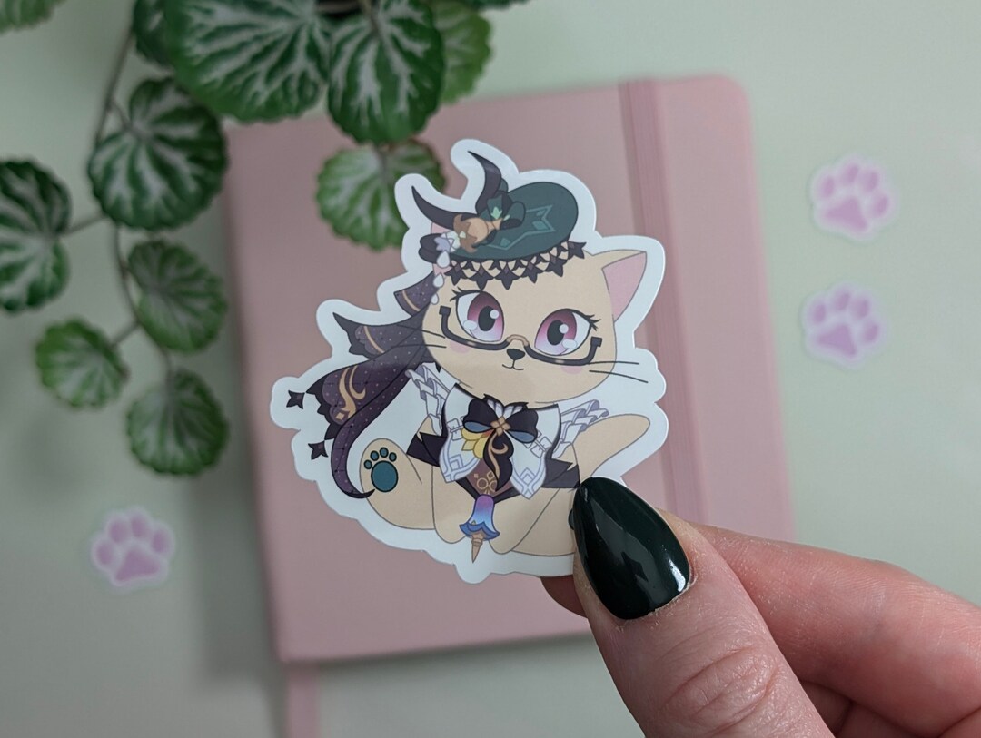 EMILIE Sticker, Genshin Impact Sticker, Kawaii Cat Sticker Gift for ...