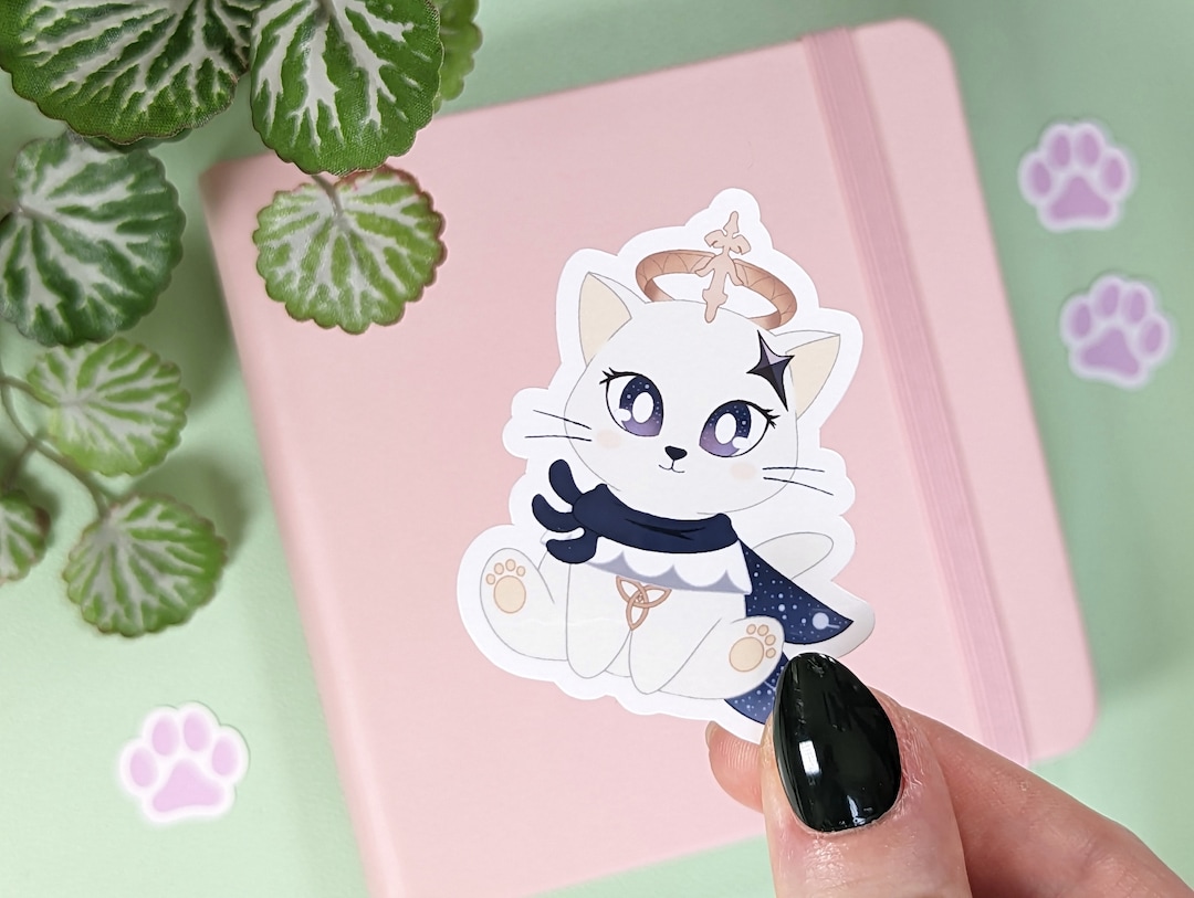 PAIMON Sticker, Genshin Impact Sticker, Kawaii Cat Sticker Gift for ...