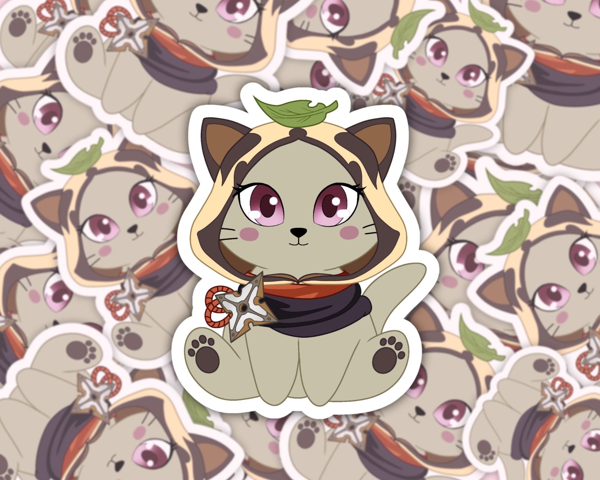 SAYU Sticker Genshin Impact Sticker Kawaii Cat Sticker - Etsy