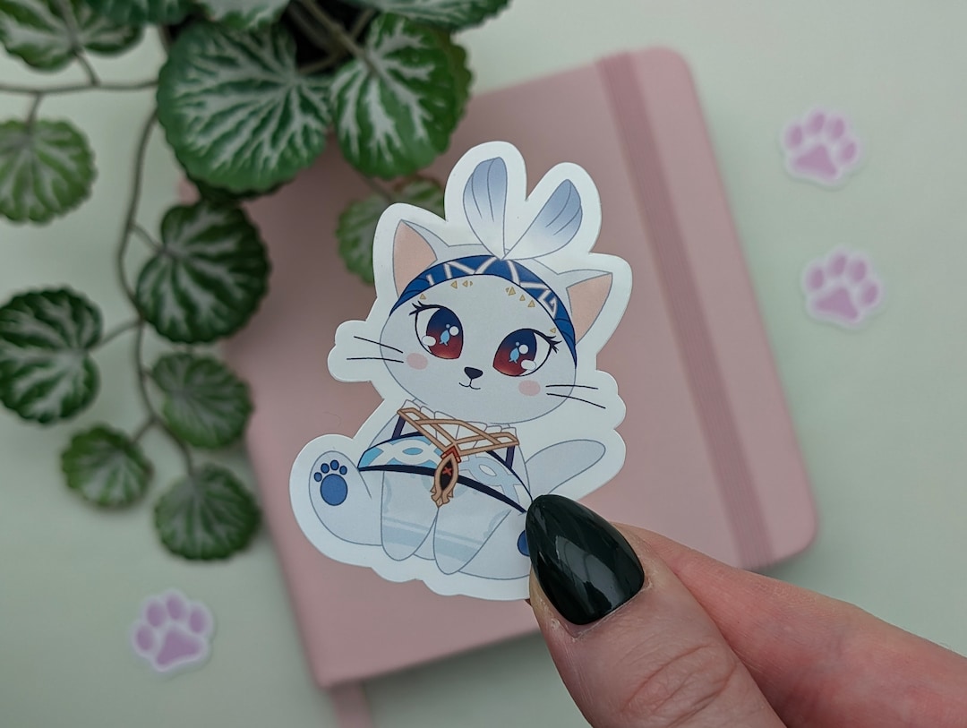 MUALANI Sticker, Genshin Impact Sticker, Natlan, Kawaii Cat Sticker ...