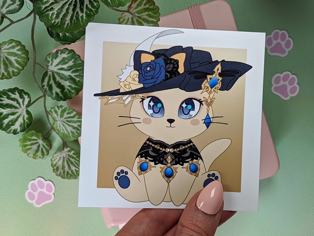 NAVIA Art Print, Genshin Impact Poster, Cute Wall Decor Card, Mini ...