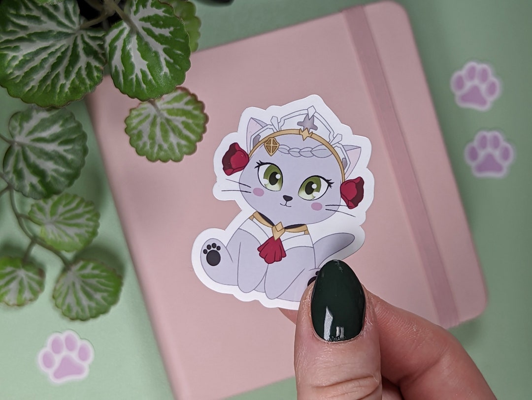 NOELLE Sticker, Genshin Impact Sticker, Kawaii Cat Sticker Gift for ...