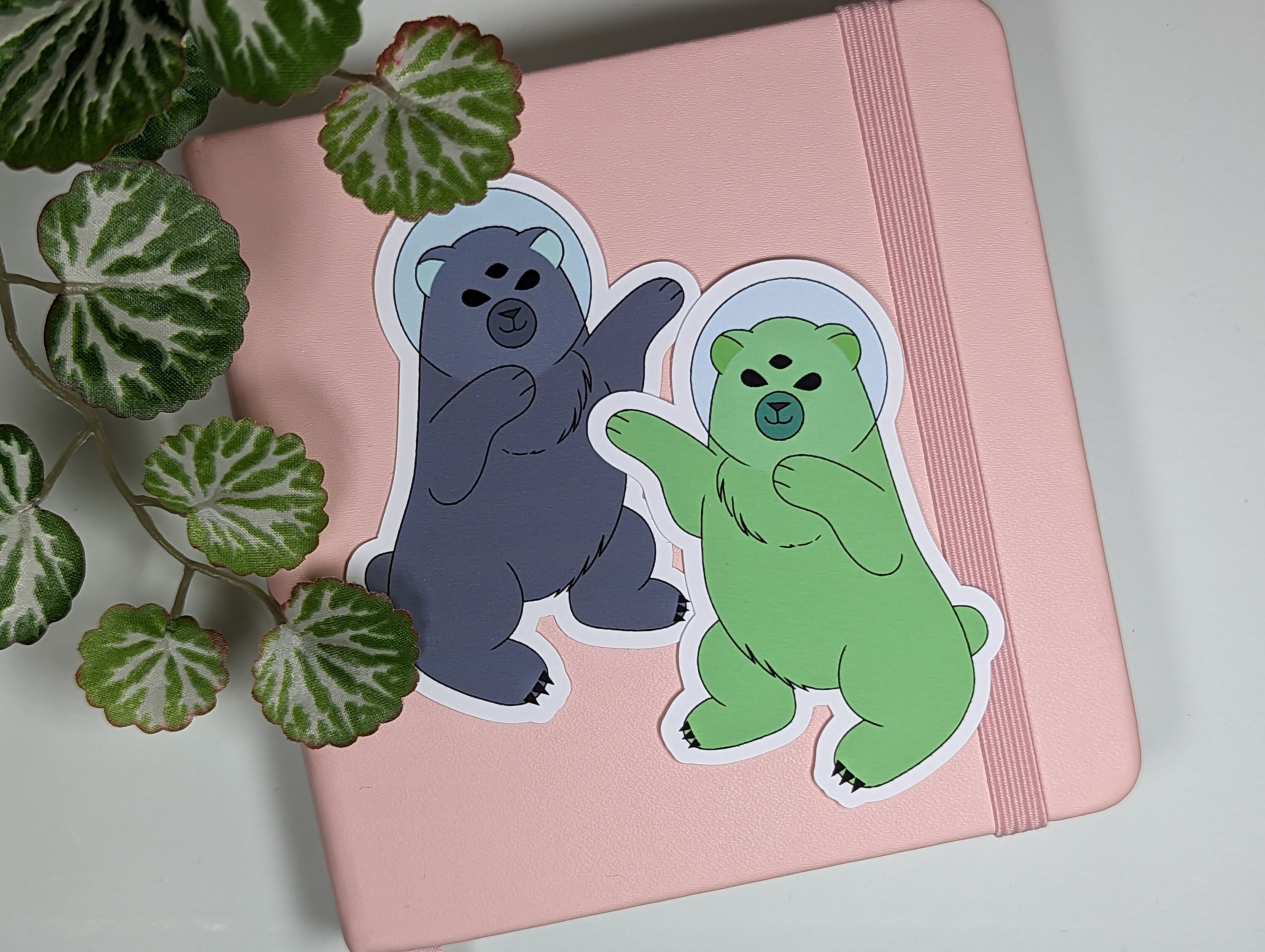 ALIEN BEAR Stickers Sticker Set Cute Bear Art Cool Alien - Etsy