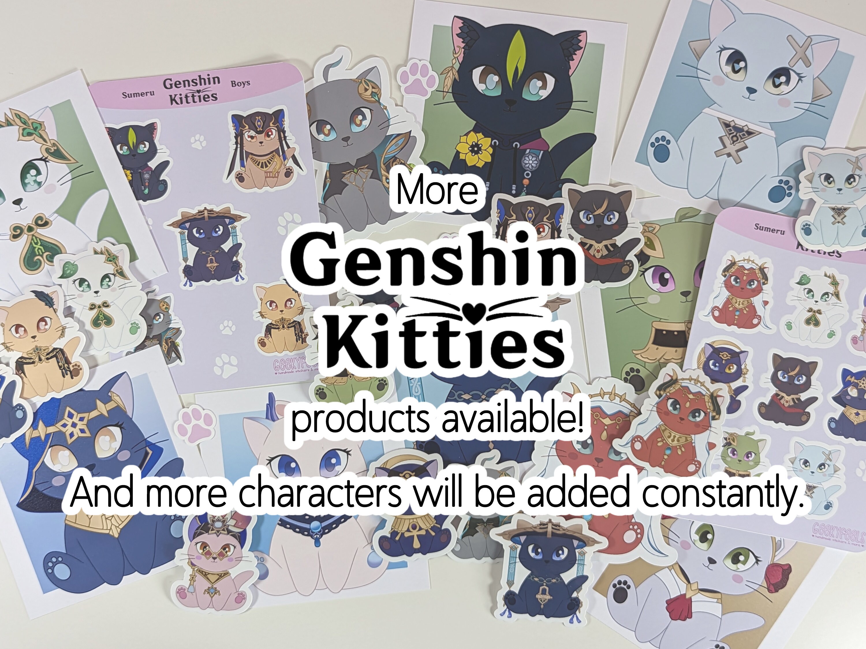 NAHIDA Sticker Genshin Impact Sticker Kawaii Cat Sticker - Etsy