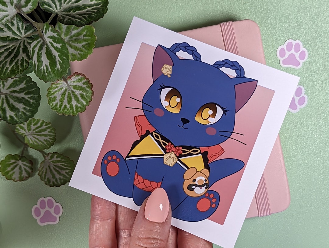 XIANGLING Art Print, Genshin Impact Poster, Cute Wall Decor Card, Mini ...