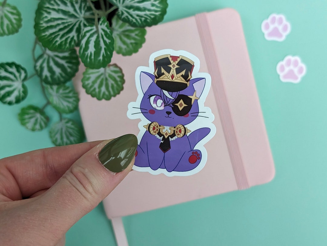 Chevreuse Genshin Impact Sticker: Kawaii Chibi Cat, Waterproof Vinyl - Etsy