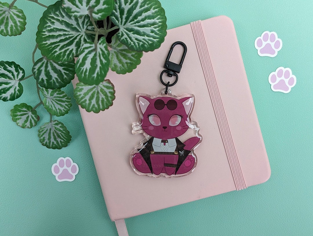 KAFKA Acrylic Keychain, Honkai Star Rail Merch, Kawaii Cat Charm, Cute ...