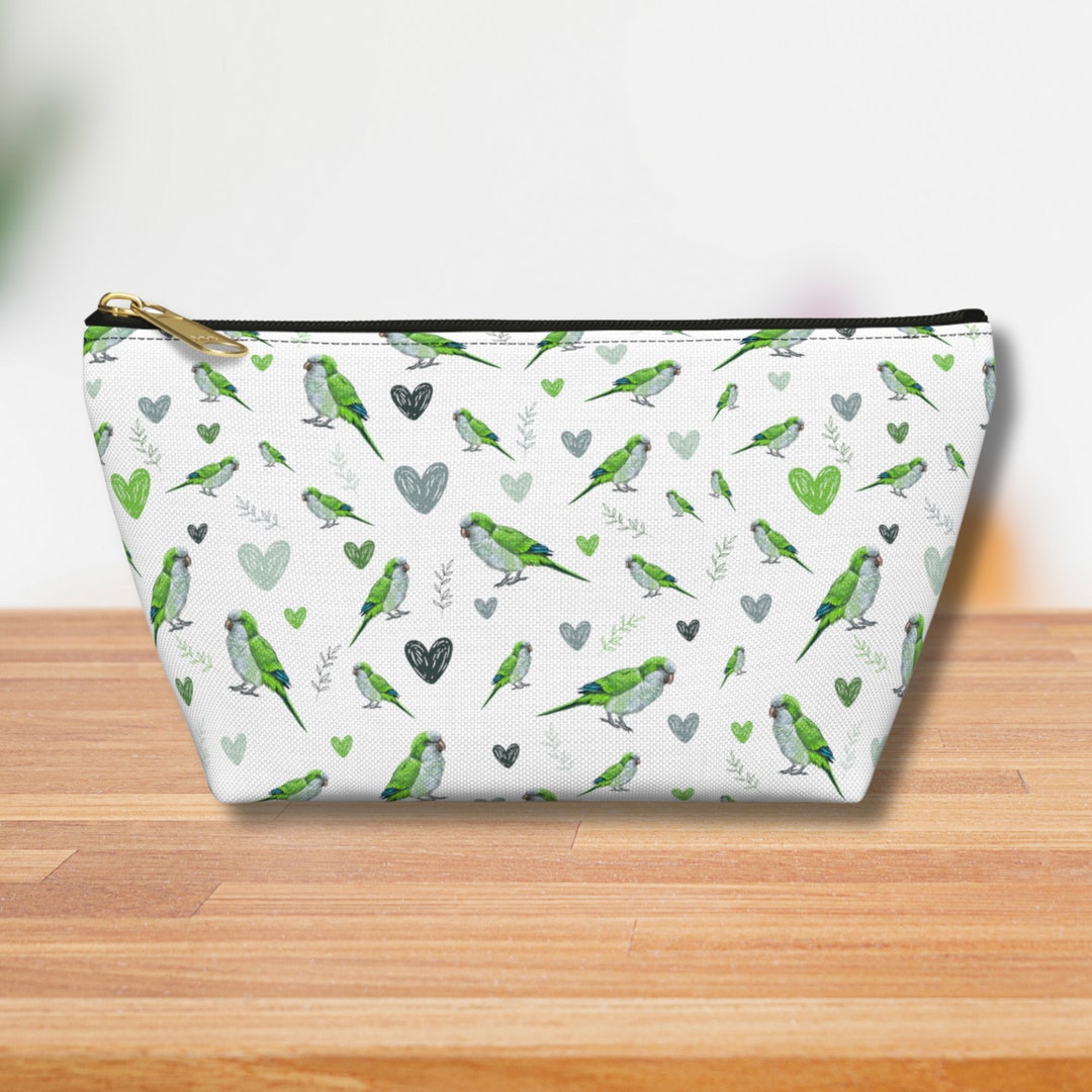 Quaker Parrot Design Accessory Pouch W T-bottom, Monk Parakeet ...