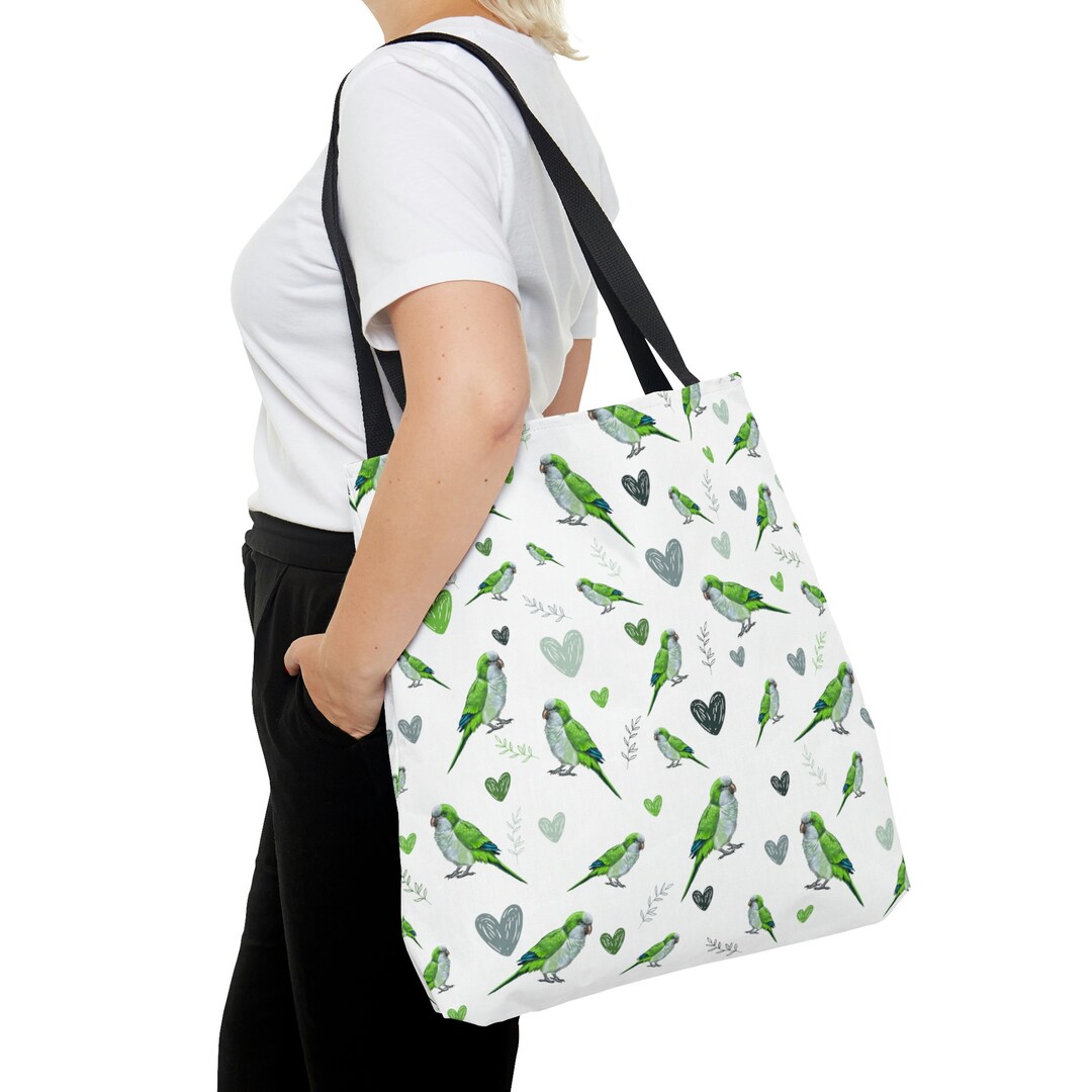 Monk Parakeet Tote, Quaker Parrot Design Bug, Quaker Parrot Gift Design ...