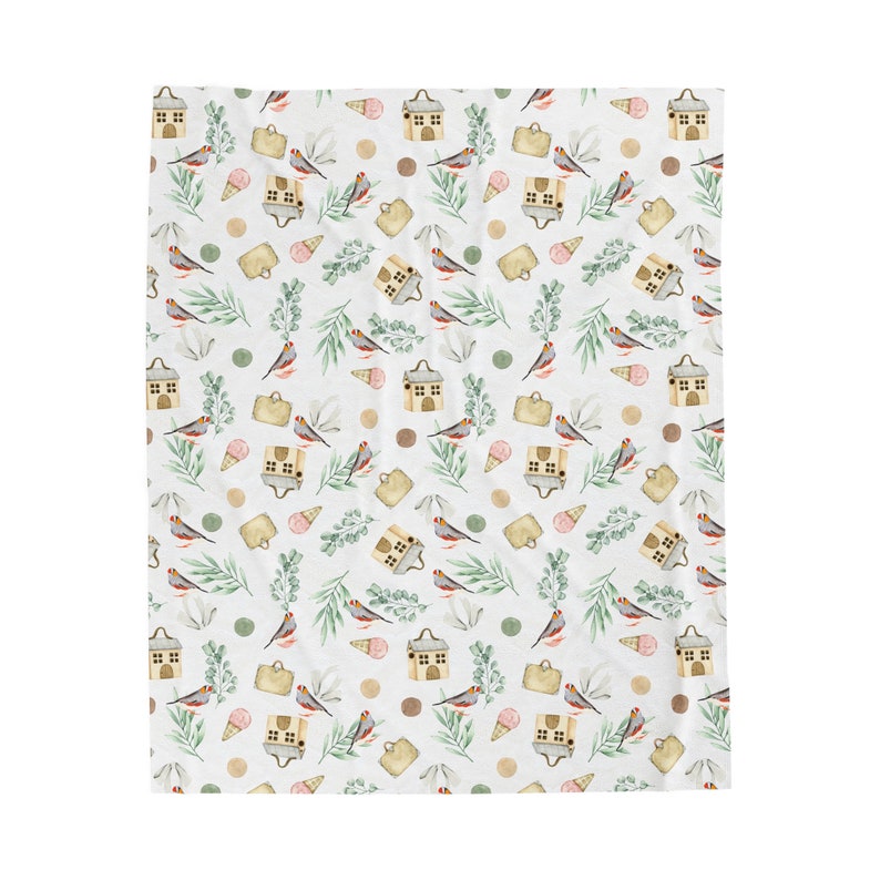 Zebra Finch Pattern Velveteen Plush Blanket, Pet Zebra Finch, Bird ...