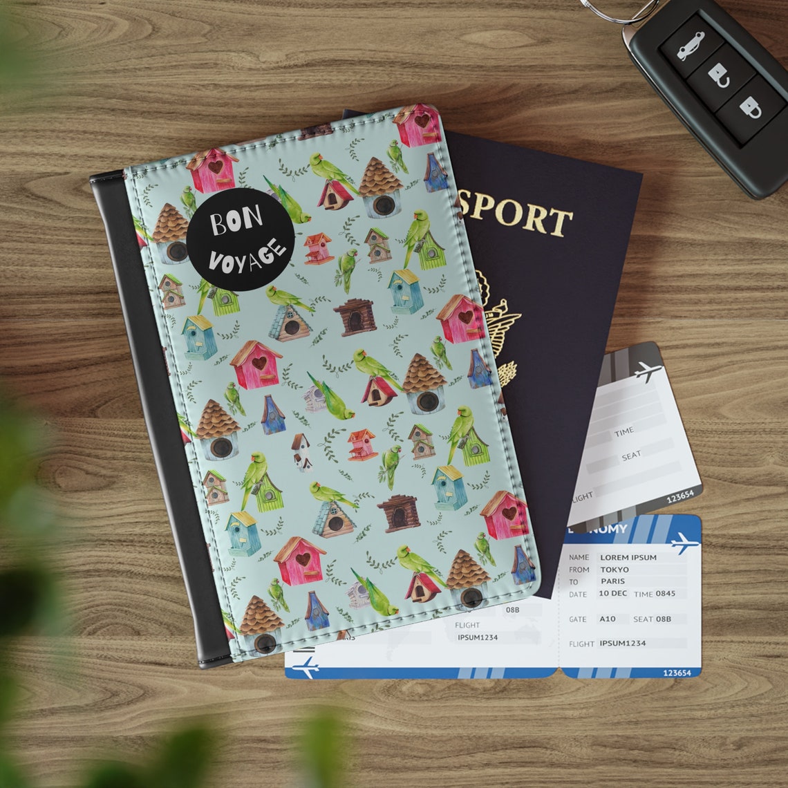 Indian Ringneck Parrot Passport Cover, Pet Indian Ringneck Passbook ...