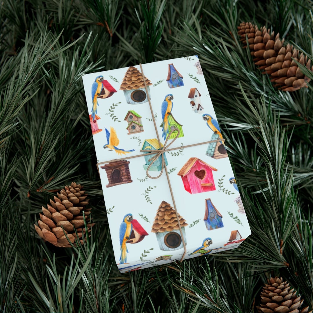 Blue Yellow Macaw Parrot Gift Wrap Papers, Blue Yellow Macaw Craft ...