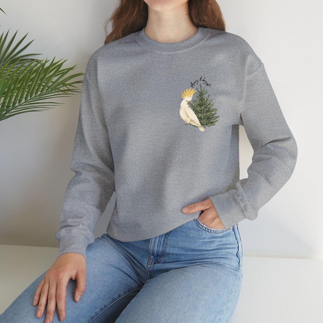 Christmas Cockatoo Winter Sweatshirt, Xmas Cockatoo Lover Gift ...