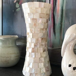 Wedding Gift, Tall Mother of Pearl Vase - Etsy