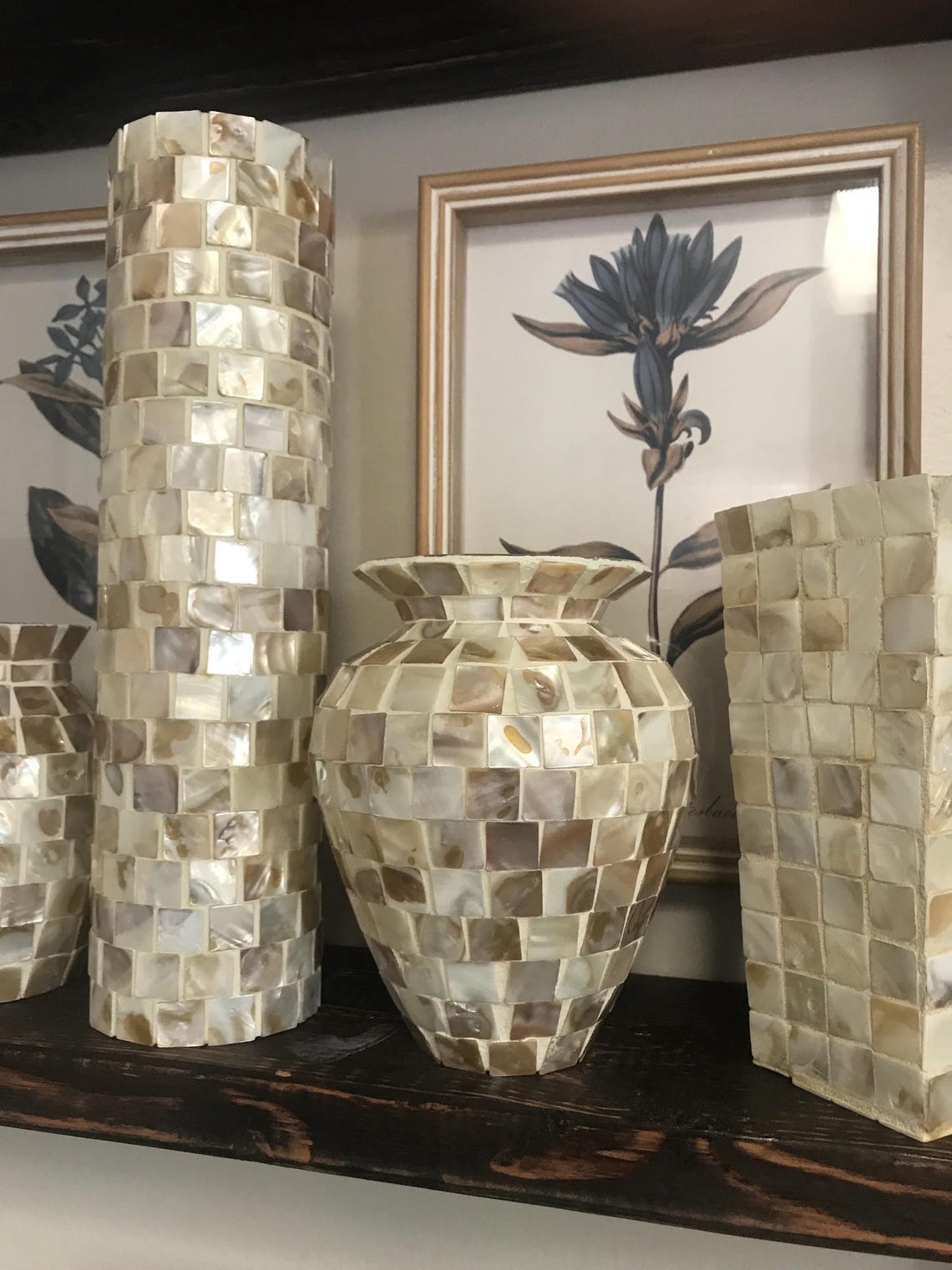 Unique Mother of Pearl Egyptian Style Vase - Etsy