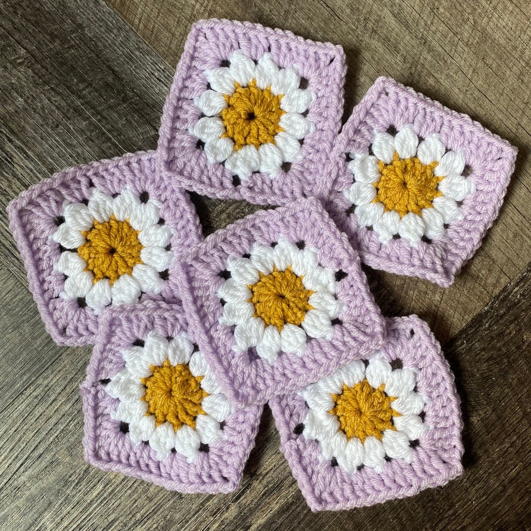 Daisy Granny Square Pattern, Granny Square Pattern, Crochet Pattern ...