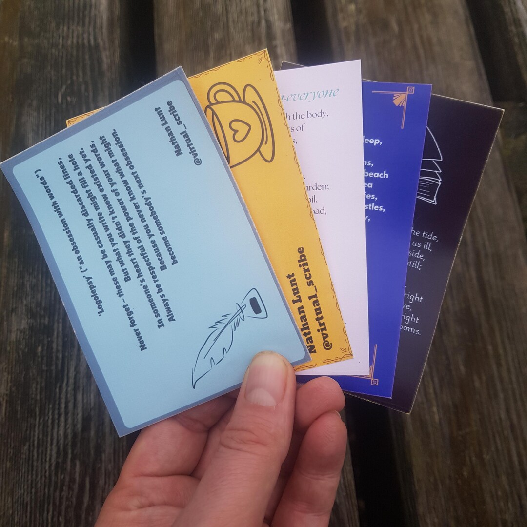 Poetry Stickers - Set of 5 - Etsy