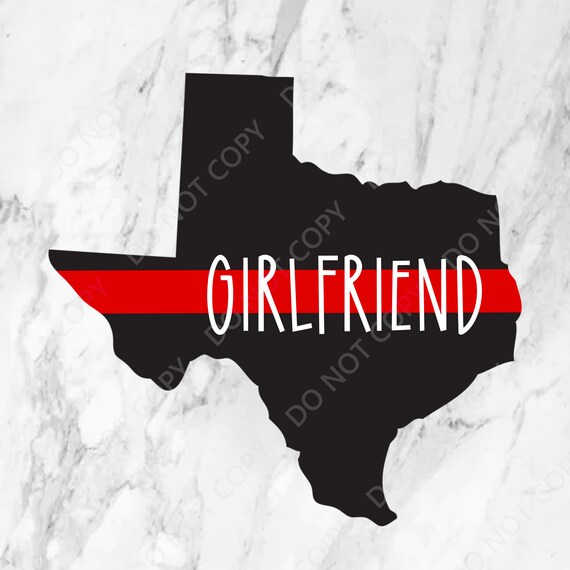 Texas Thin Red Line Girlfriend PNG/JPEG Commercial & Personal - Etsy