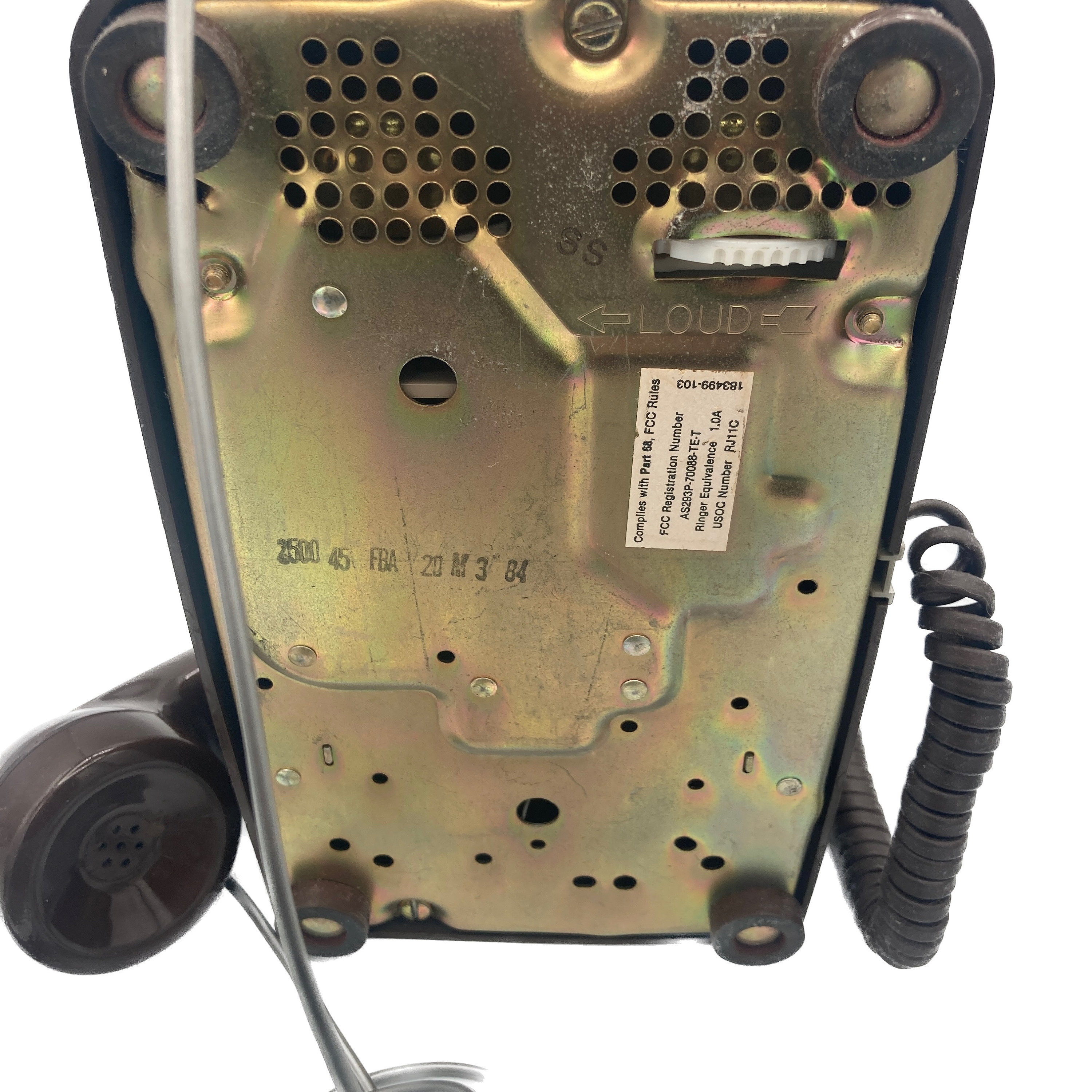 Vintage ITT X Stromberg Touch Tone Push Button Table Telephone, Brown ...