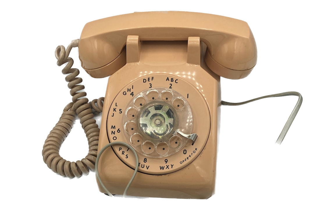 Vintage ITT X Western Electric Mod. 500 Rotary Telephone, Beige, TESTED ...