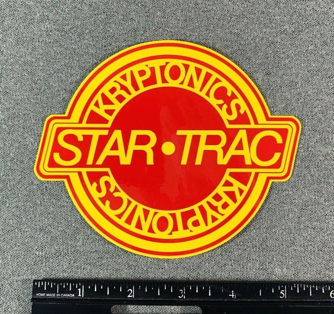 Kryptonics Skateboard STAR-TRAC Sticker 5.5" Yellow/red - Etsy