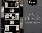 Black Instagram Post Templates Engagement Booster Canva - Etsy