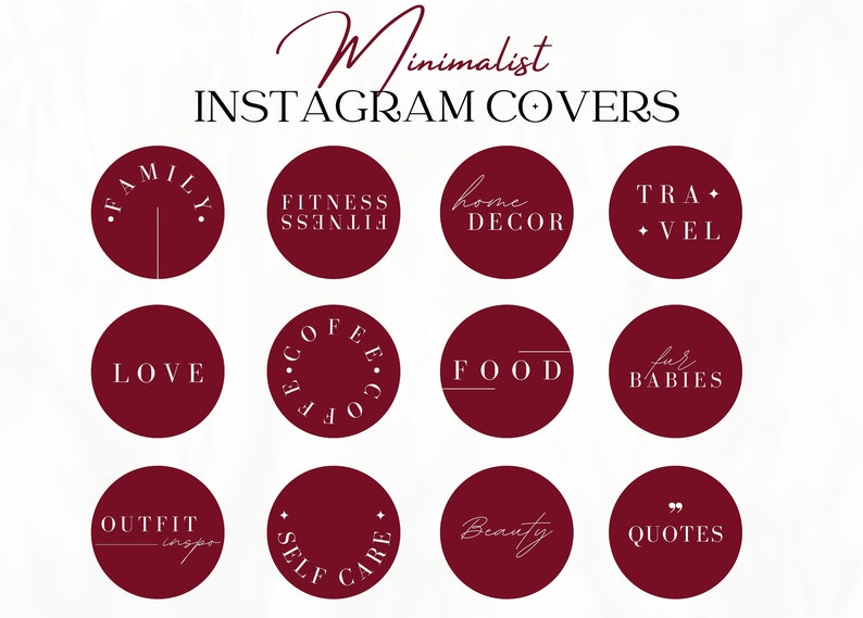 Minimalist Highlight Covers for Instagram, Ig Story Icons, Highlights ...