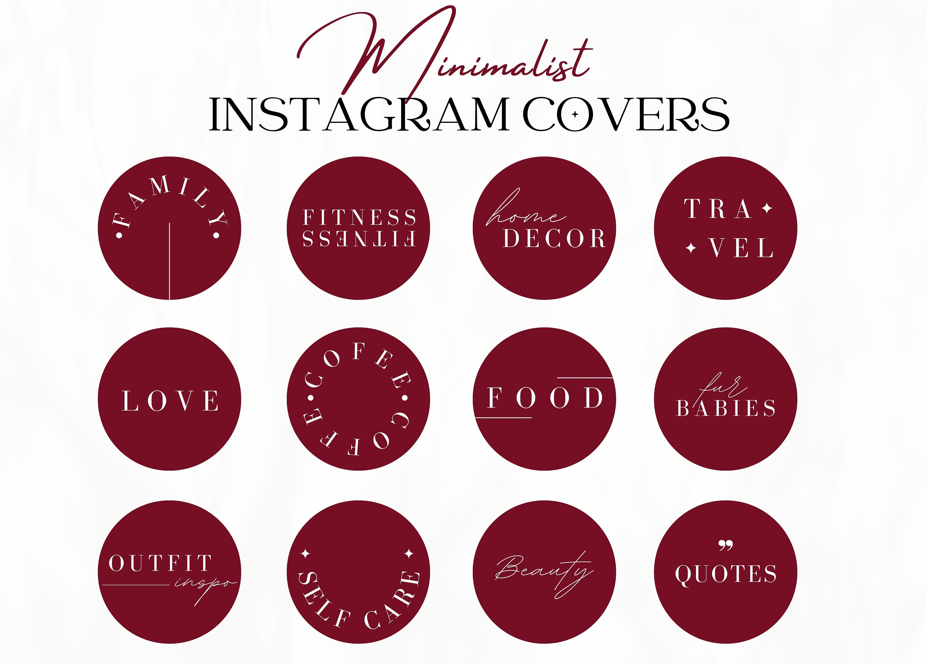 Minimalist Highlight Covers for Instagram, Ig Story Icons, Highlights ...