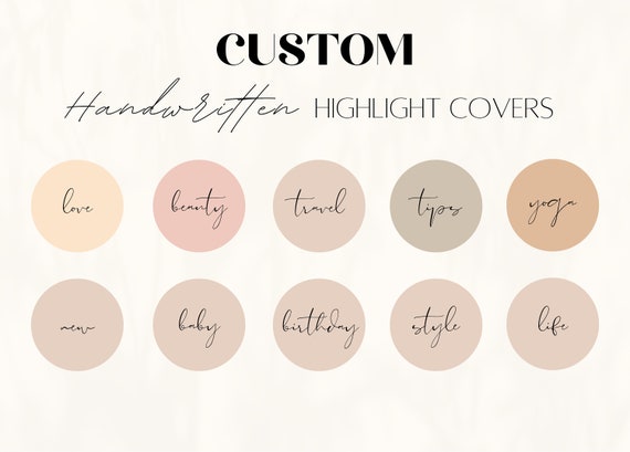 CUSTOM Handwritten Highlight Covers for Instagram Ig Story - Etsy