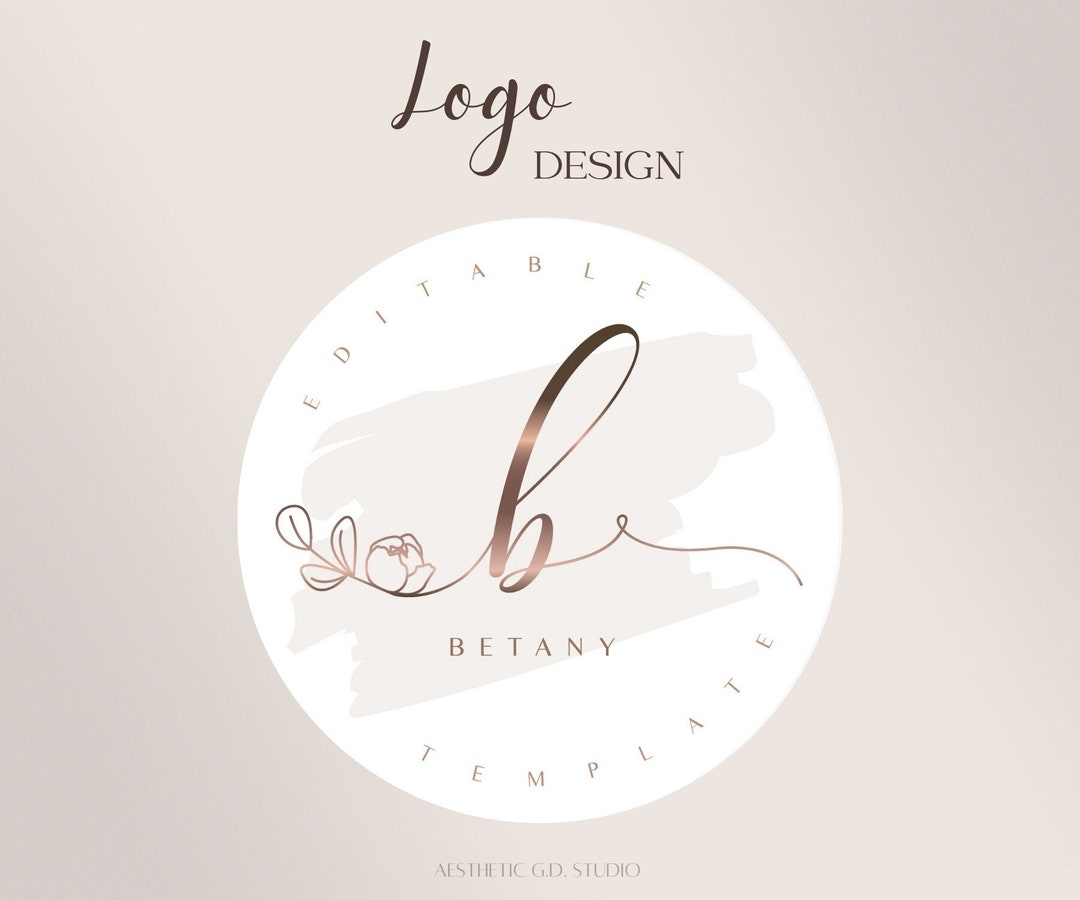 Custom Initial Logo Design / Branding Kit / Custom, Personalised, Text ...
