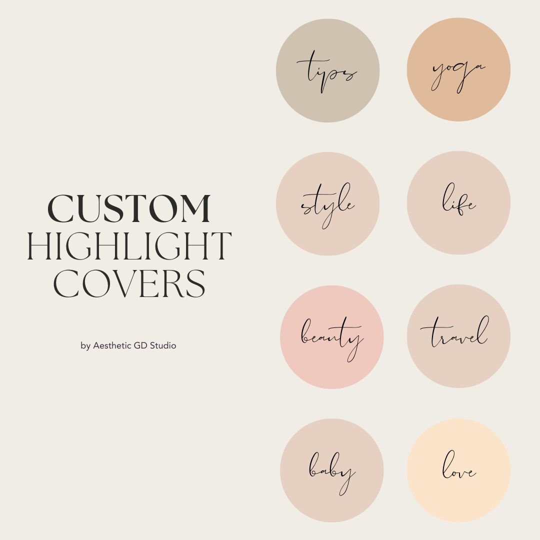 CUSTOM Handwritten Highlight Covers for Instagram, Ig Story Icons ...