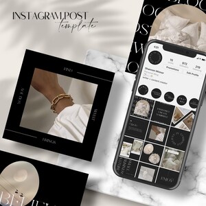 Black Instagram Post Templates - Engagement Booster, Canva Templates ...
