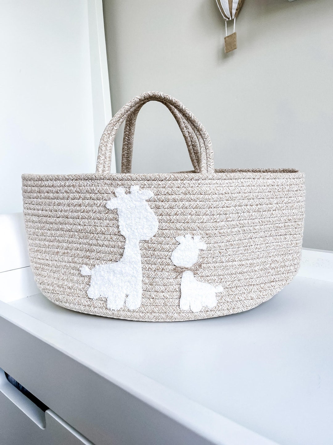 Boucle Safari Giraffe Nappy Caddy, Newborn Gift, Baby Shower Gift ...