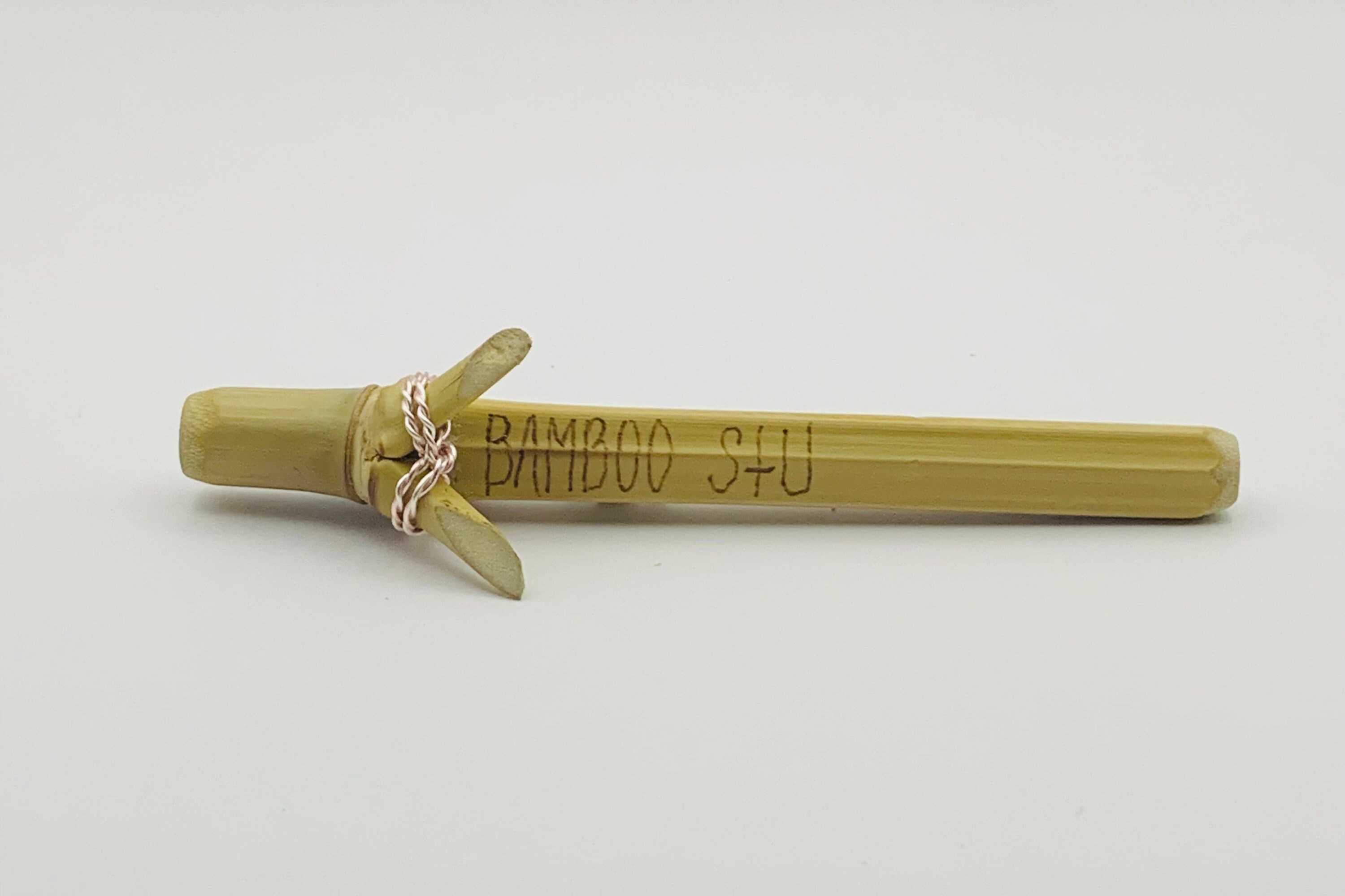 Stuletto Bamboo Smoke Holder Stone W/leaf - Etsy