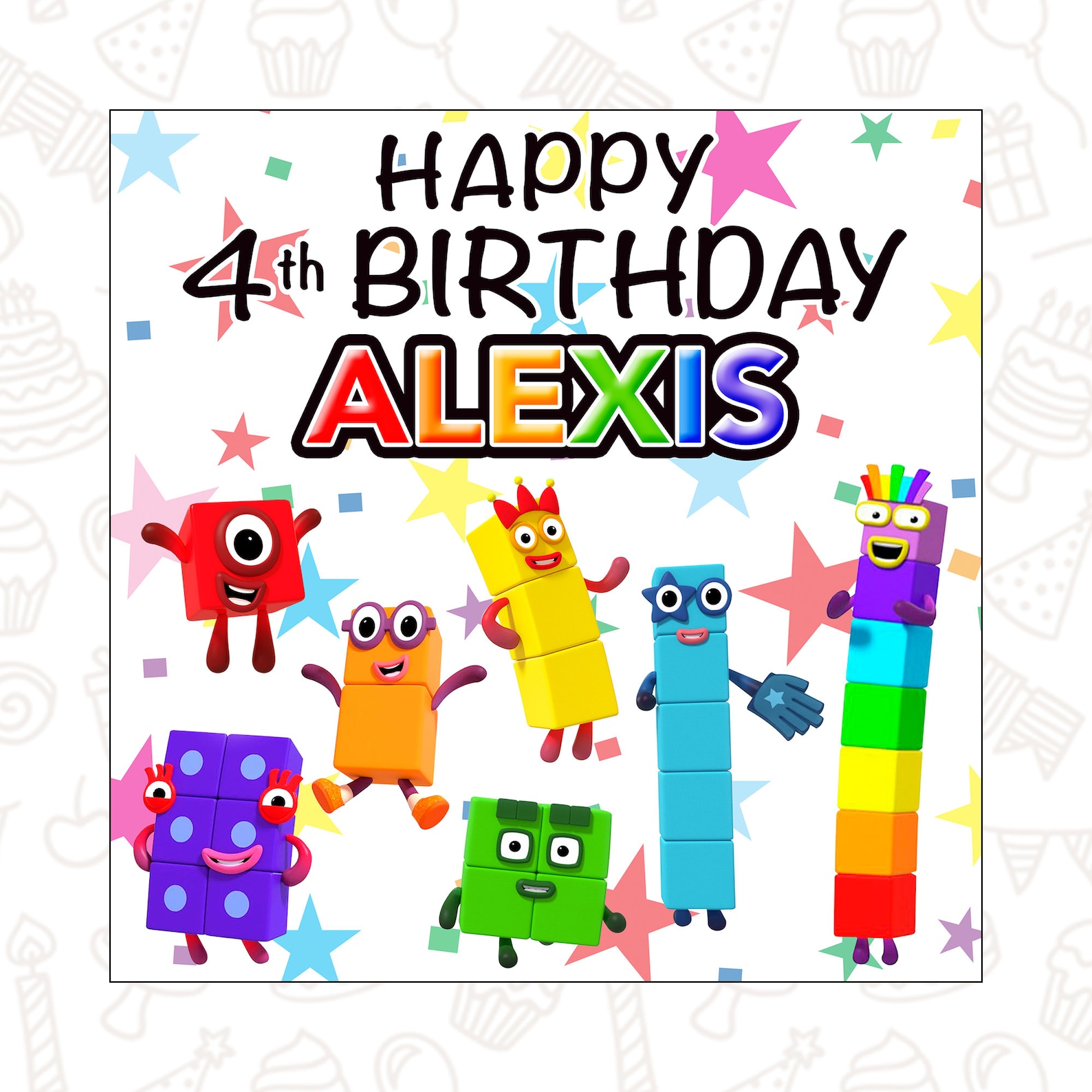 Personalised Numberblocks Birthday Backdrop - Etsy