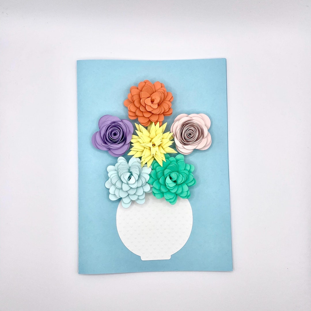 Pastel Floral Greeting Card Customizable - Etsy
