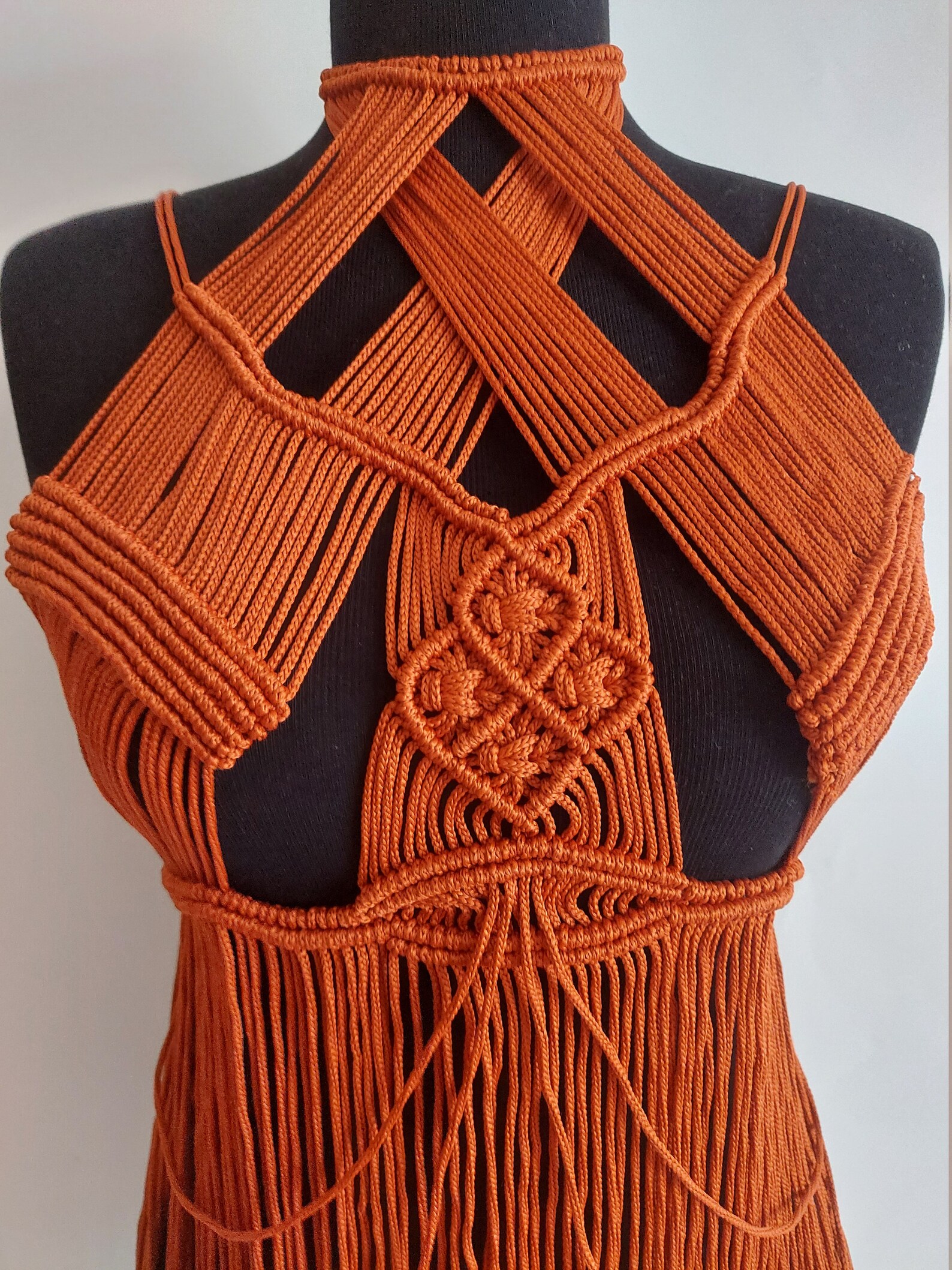 Macrame Dress Handmade Clothing Handcraft Costume Beachwear - Etsy