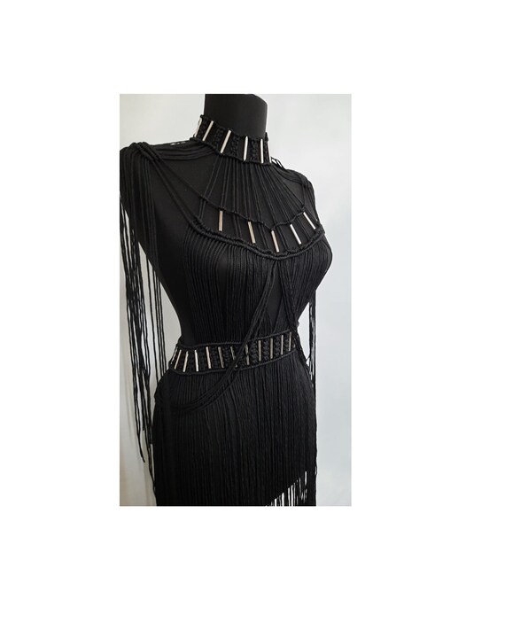 Macrame Dress-macrame Clothing-hand Knit Dress-exotic | Etsy