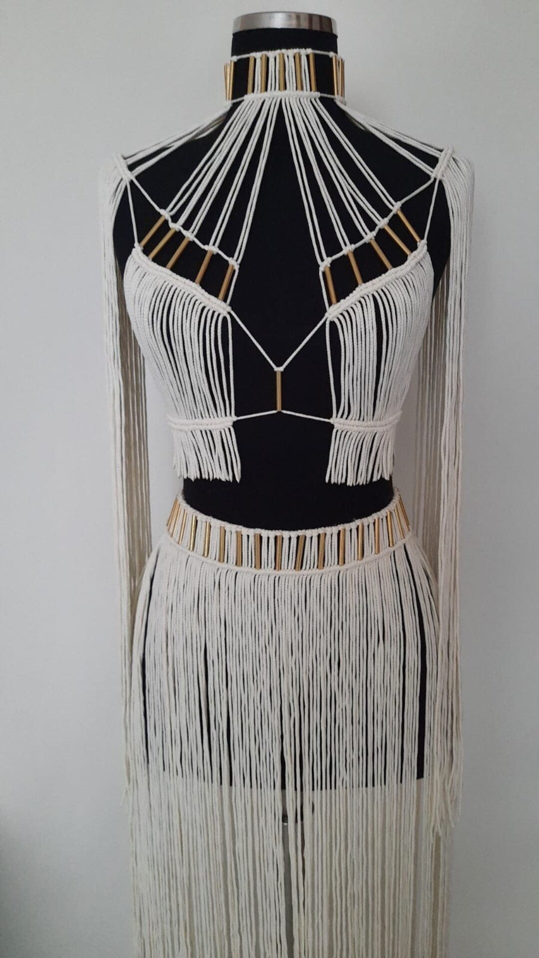 Lux Bohemian Macrame Maxi Dress - Handmade & Beach Elegant - Etsy