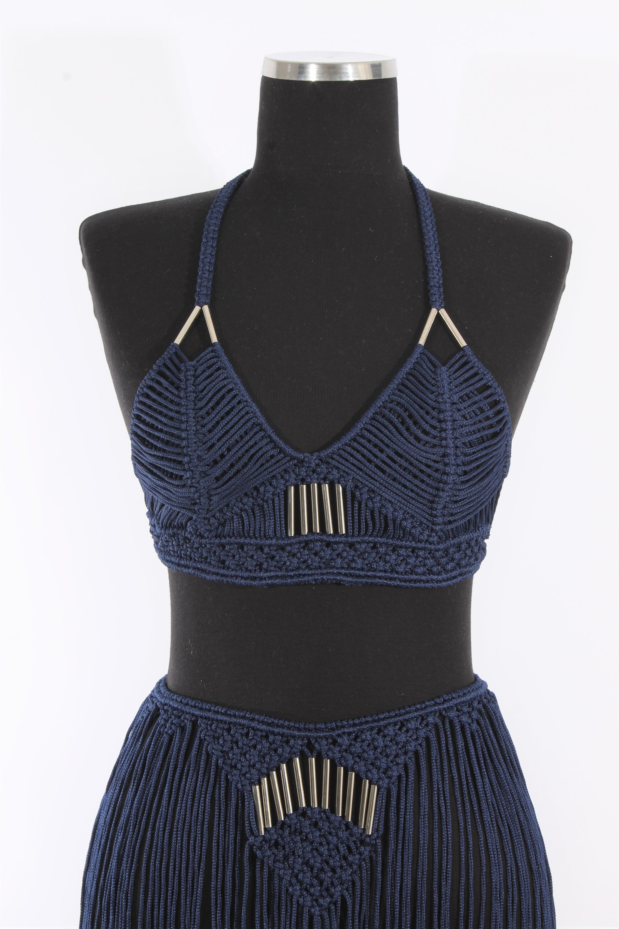 100% Handmade Macrame Dress, Macrame Carnival Clothing, Hand Knit ...