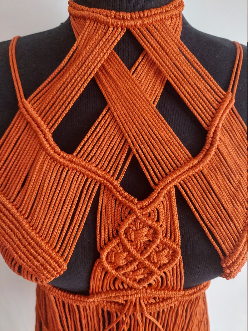 Macrame Dress Handmade Clothing Handcraft Costume Beachwear - Etsy