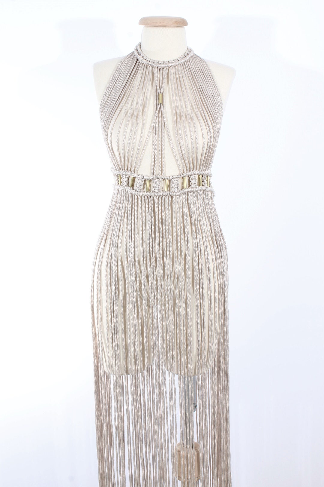 100% Handmade Macrame Cover Up, Macrame Clothing, Hand Knit Dress ...