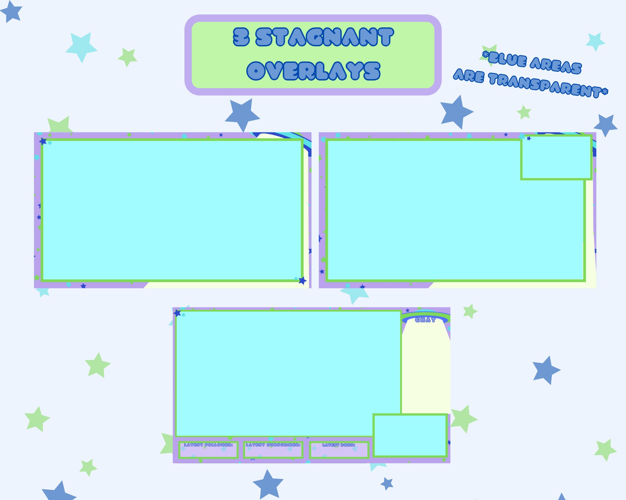 Alien Galaxy Twitch Overlay Package Overlays, Panels, Animated Scenes ...