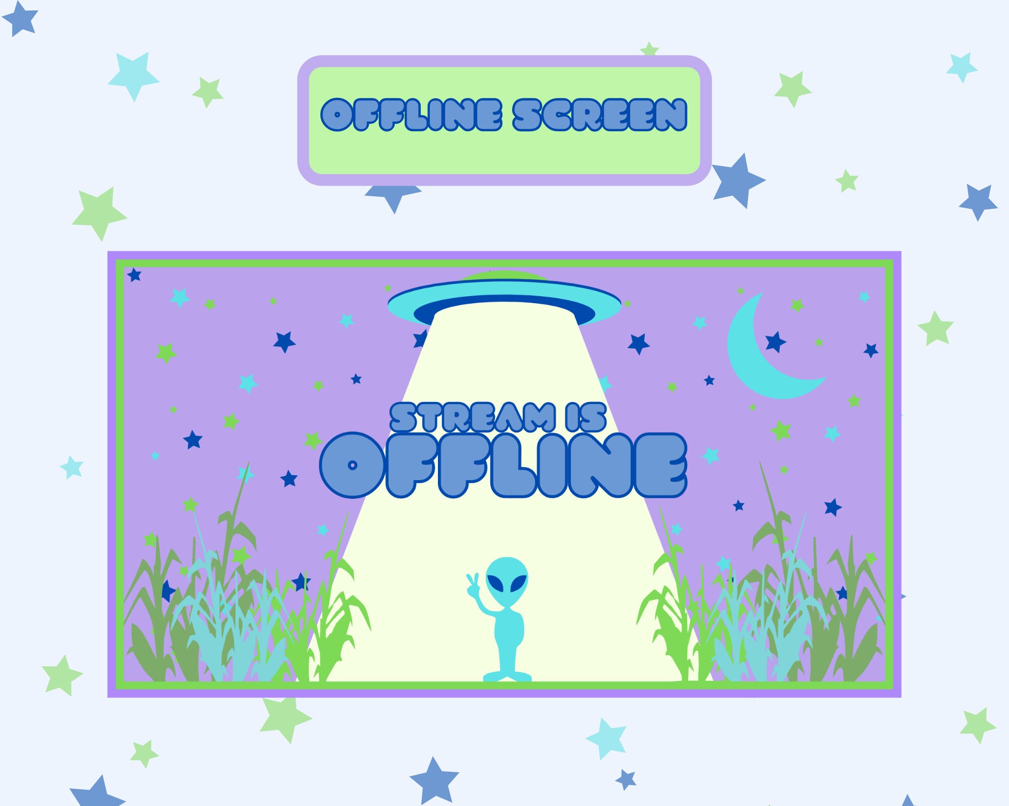 Alien Galaxy Twitch Overlay Package Overlays, Panels, Animated Scenes ...