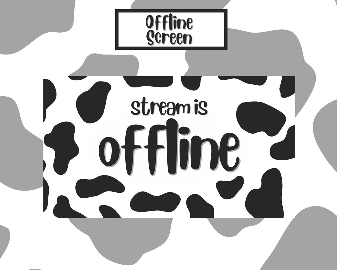 Animated Cow Theme Twitch Overlay Package Overlays Panels - Etsy