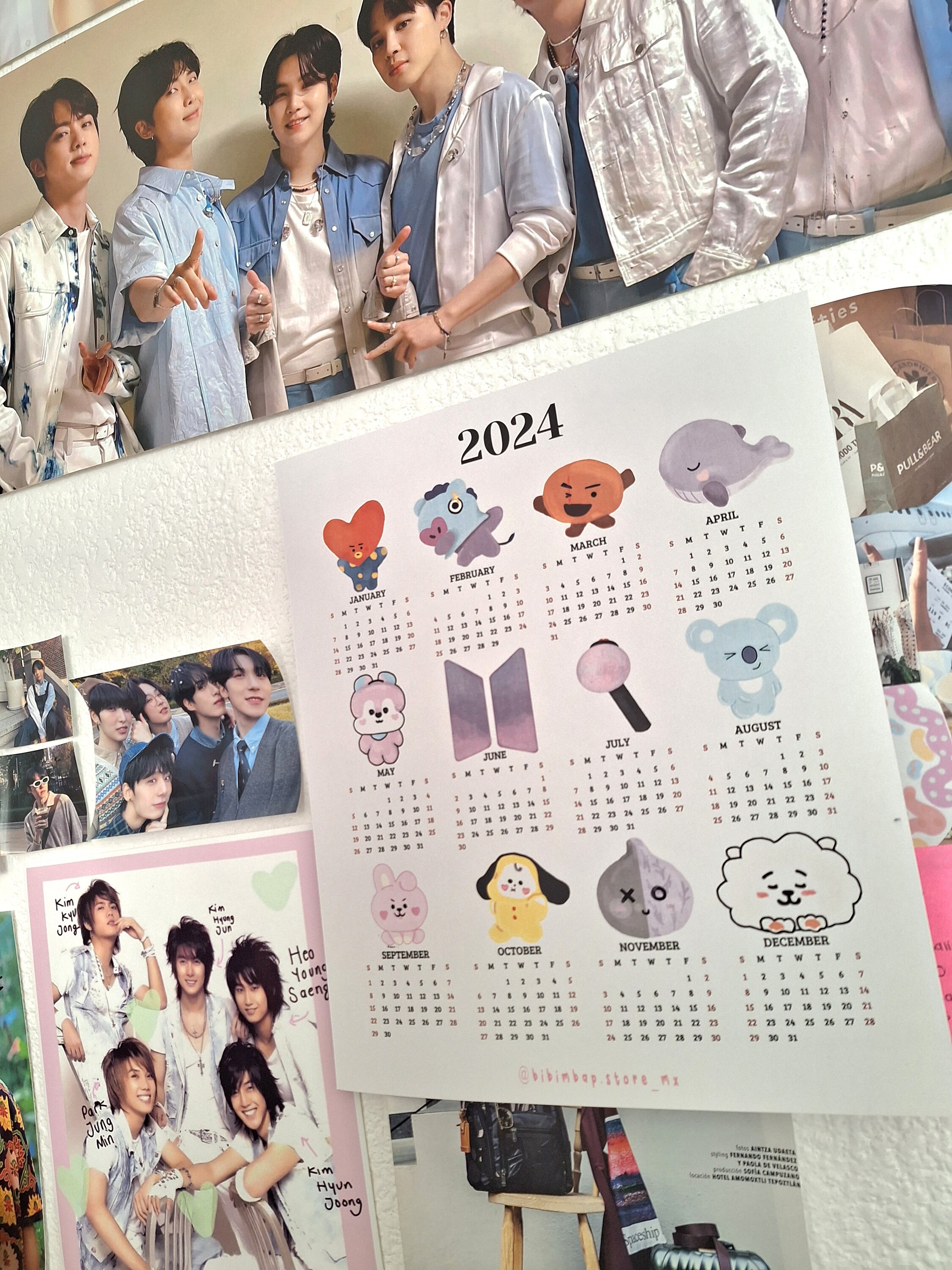 Kpop Calendars/ Cute Calendars/ Skz Bts and Floral - Etsy