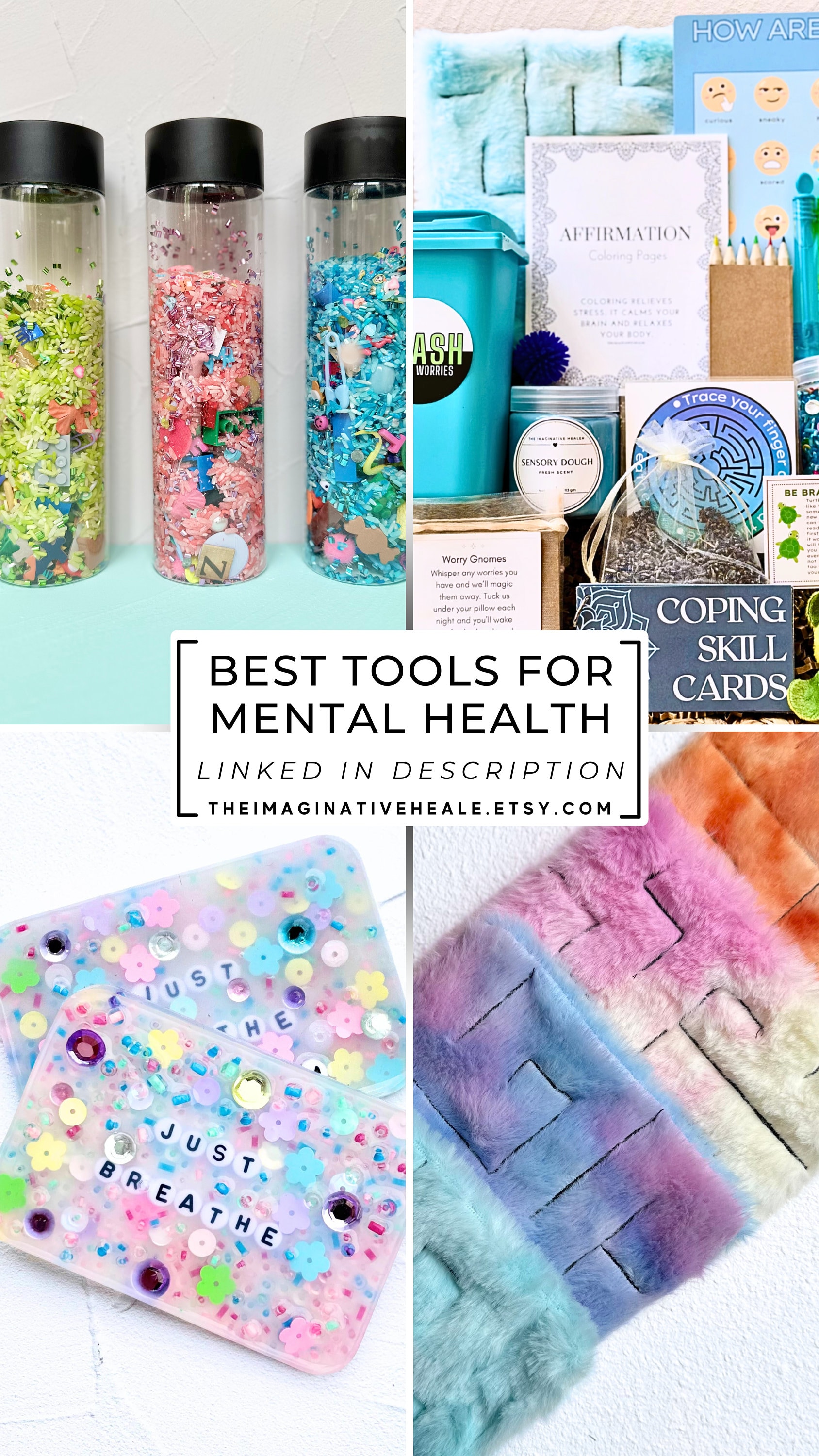 Anxiety Relief Kids 6-12 Years Old Coping Skills Box Mental Health Kit ...